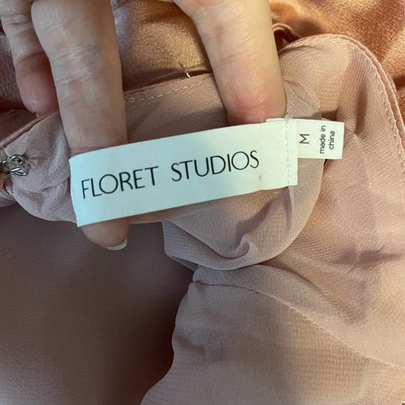 Floret Studios | Dresses | Floret Studios Pink Ruched Slip Dress Nwt Size Medium | Poshmark